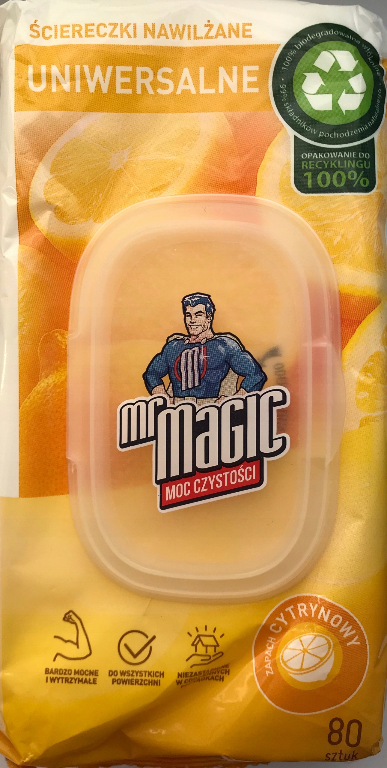 MR MAGIC Mokre Ściereczki Uniwersalne Cytrynowe (5908272617276) • Cena ...