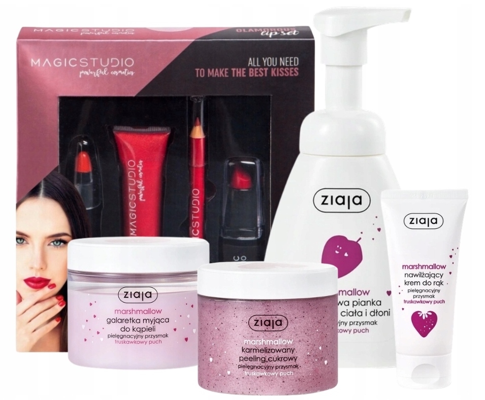 ZIAJA MARSHMALLOW ZESTAW KOSMETYKÓW ZIAJA ŚWIĄTECZNY PREZENT ZAPAKOWANY ...