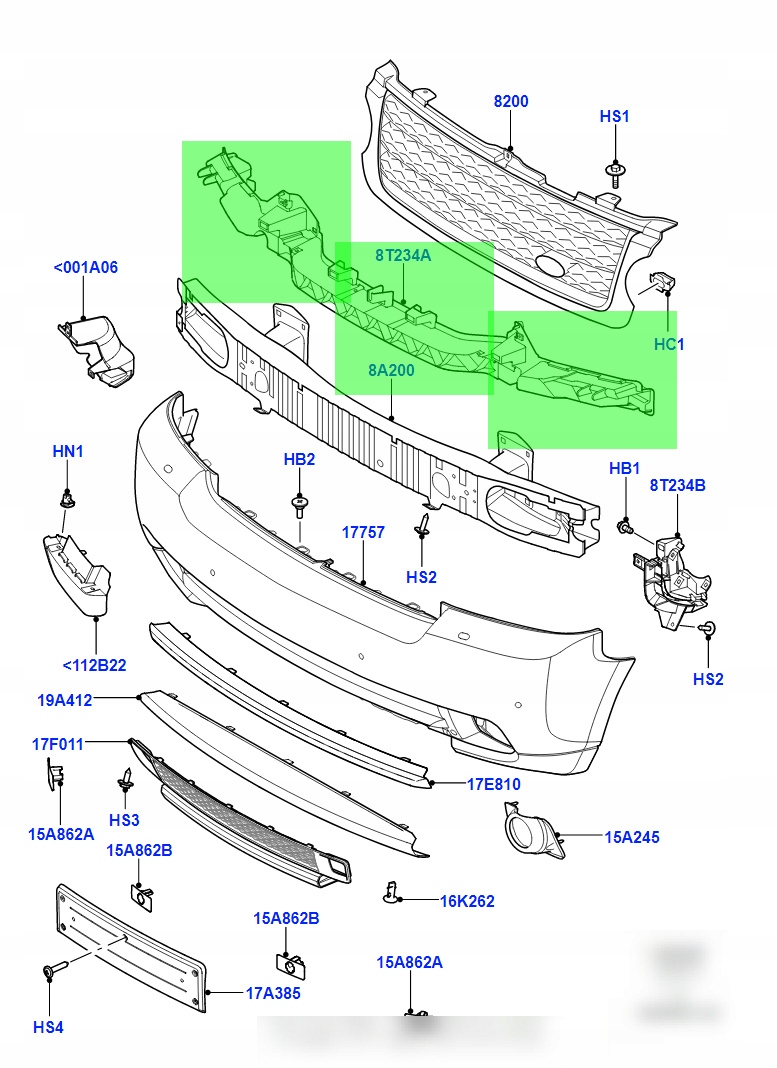 AH4216078AB - кронштейн крепления бампера RANGE ROVER 2010-2013 купити ...