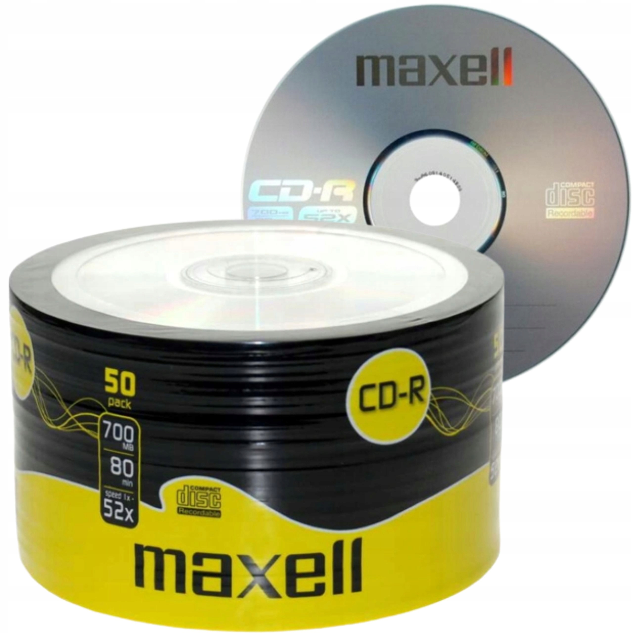 Płyta CD Maxell CD-R 700 MB 50 szt. - Sklep, Opinie, Cena w Allegro