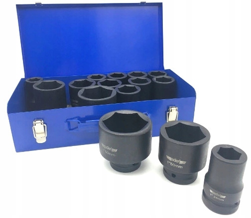 Adler sada 15 ks rázových hlavic prodloužených Cr-Mo 1" ad-15d 6hranné ...