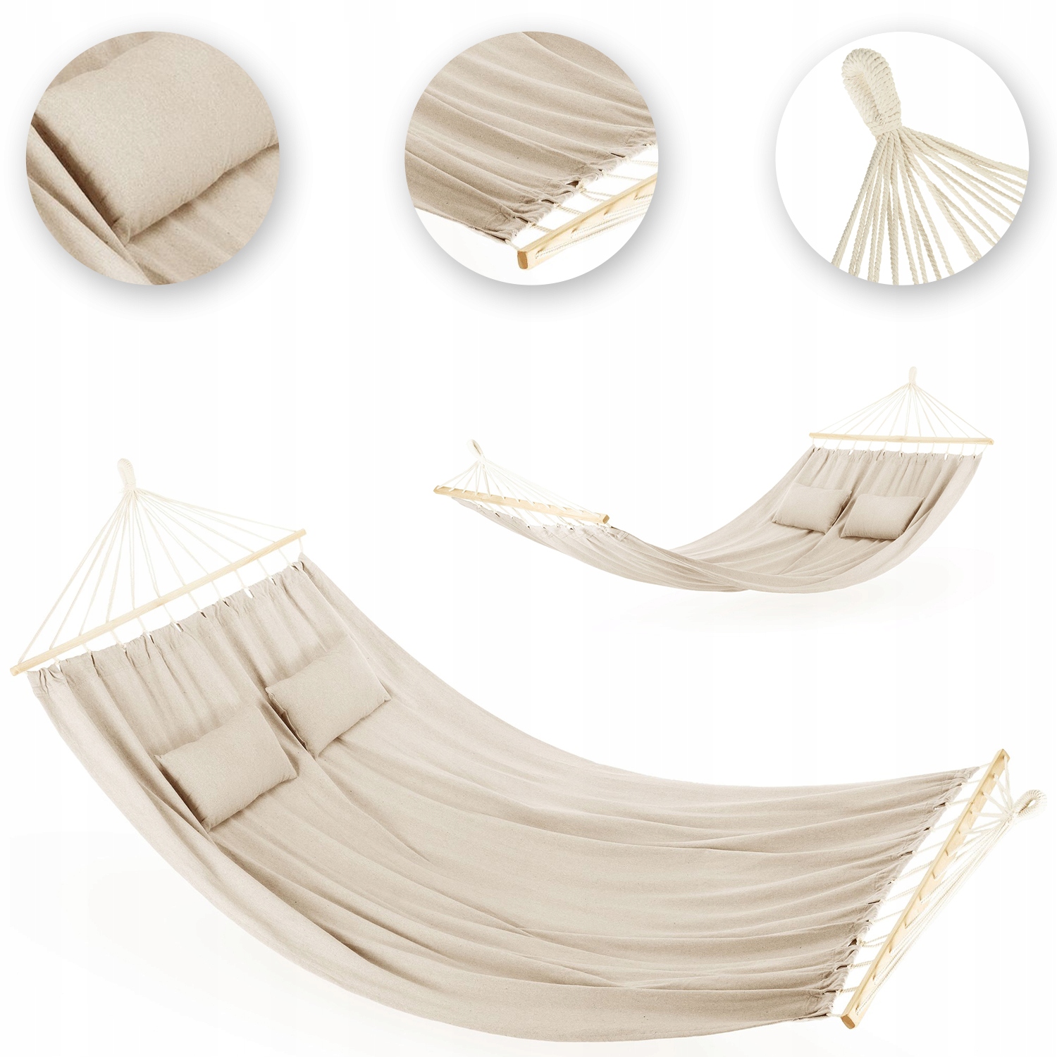 Hamak z drążkiem Outtec brązowy 200 kg 280 x 150 (5907766667438) • Cena ...