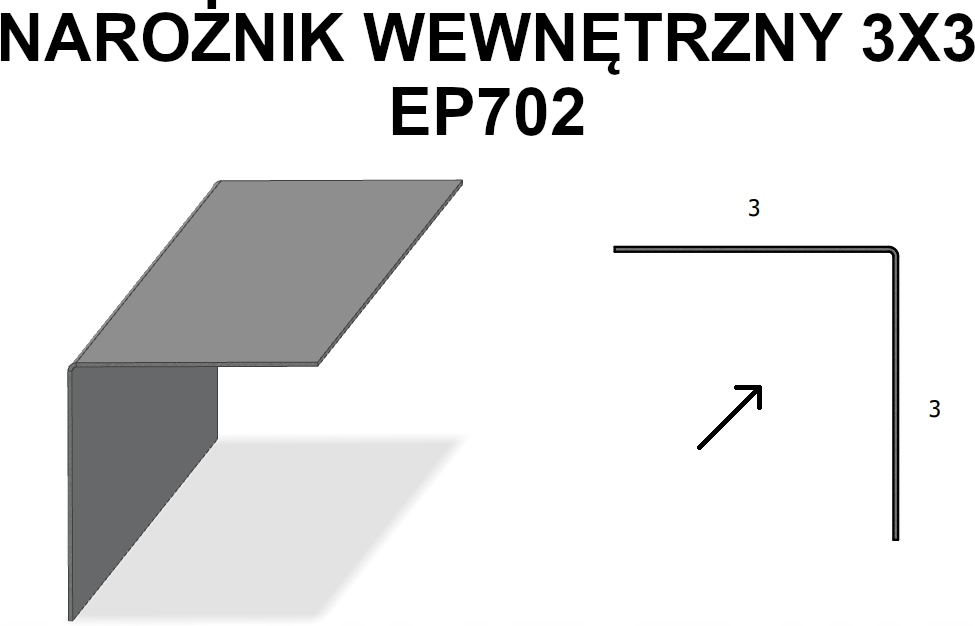 Narożnik kątownik 3x3 EP702 grafit 7024 - porównaj ceny - Allegro.pl