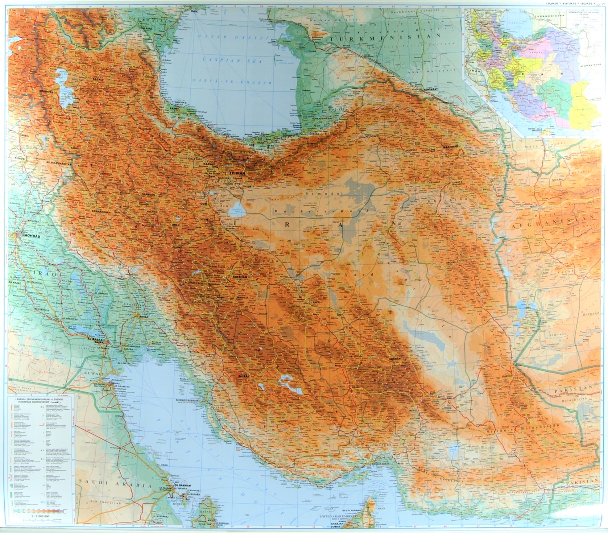 IRAN MAPA ŚCIENNA FIZYCZNA I DROGOWA GIZI MAP Gizimap • Cena, Opinie ...