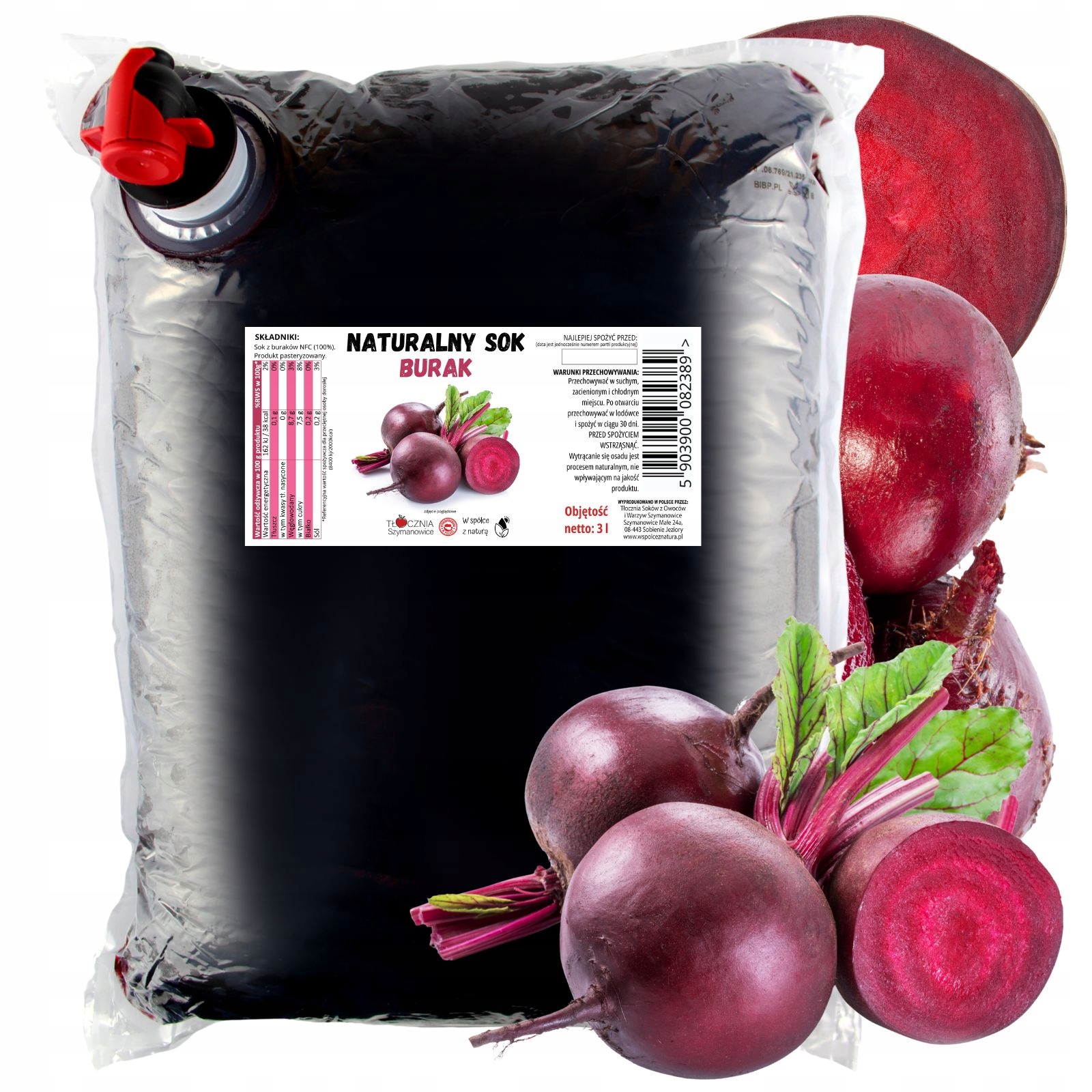 Sok z buraka Tłocznia Szymanowice 3 l (5903900082389) • Cena, Opinie • Soki 14186772422 • Allegro