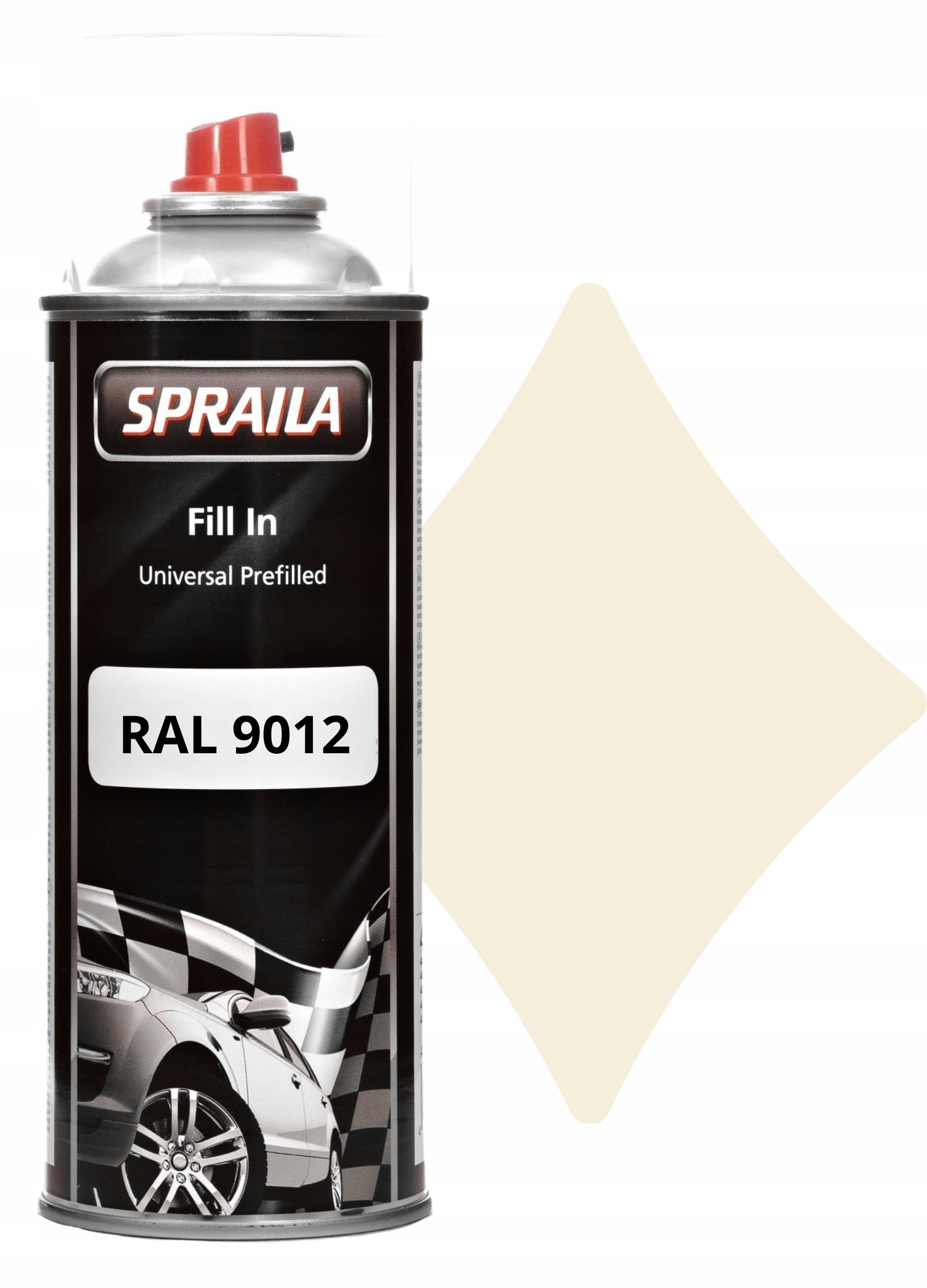RAL 9012 BIAŁY CZYSTY POKÓJ DO FRONTÓW MEBLOWYCH MAT LAKIER SPRAY 400ML ...