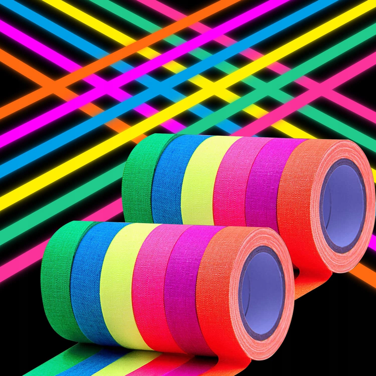 TAŚMA FLUORESCENCYJNA SAMOPRZYLEPNA FLUO 12 SZTUK 13340208161 - Allegro.pl