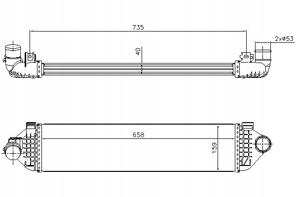 INTERCOOLER CHLADIČ PŘEPLŇOVACÍHO VZDUCHU [NI za 2714 Kč - Allegro