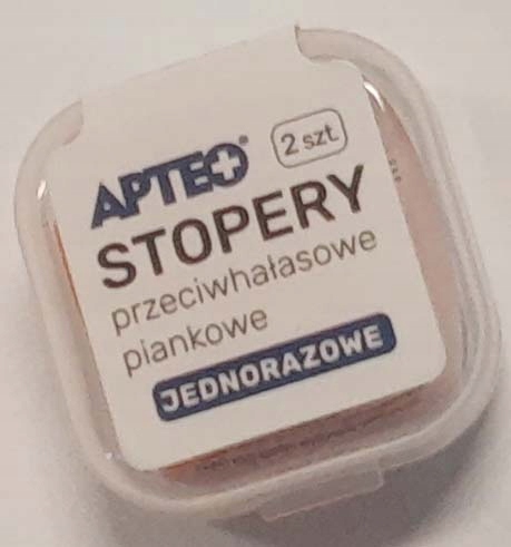 STOPERY PRZECIWHAŁASOWE PIANKOWE JEDNORAZOWE APTEO - 5907553011765 ...