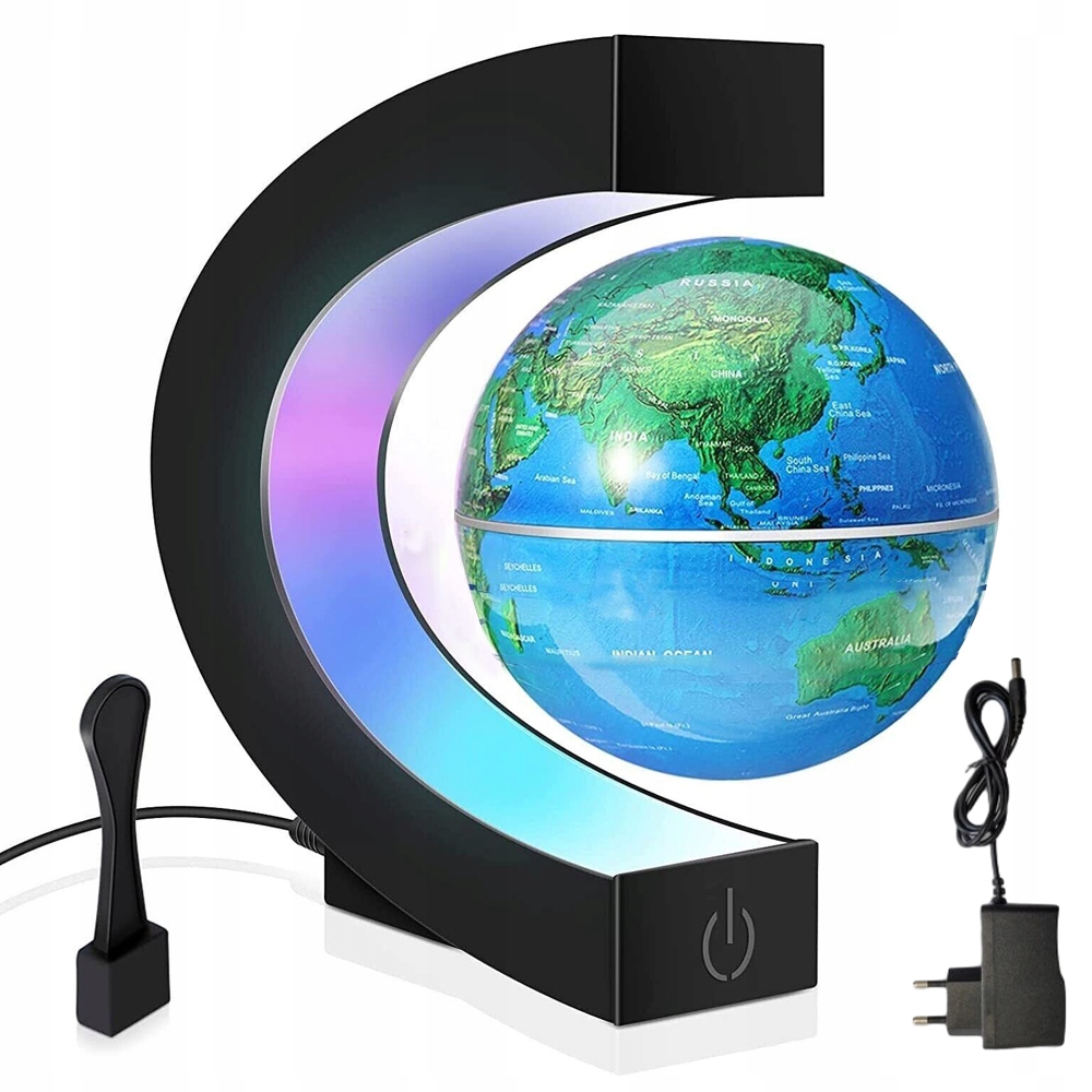 PODSWIETLANY GLOBUS INTERAKTYWNY LEWITUJĄCY Lampka LED prezent dla ...