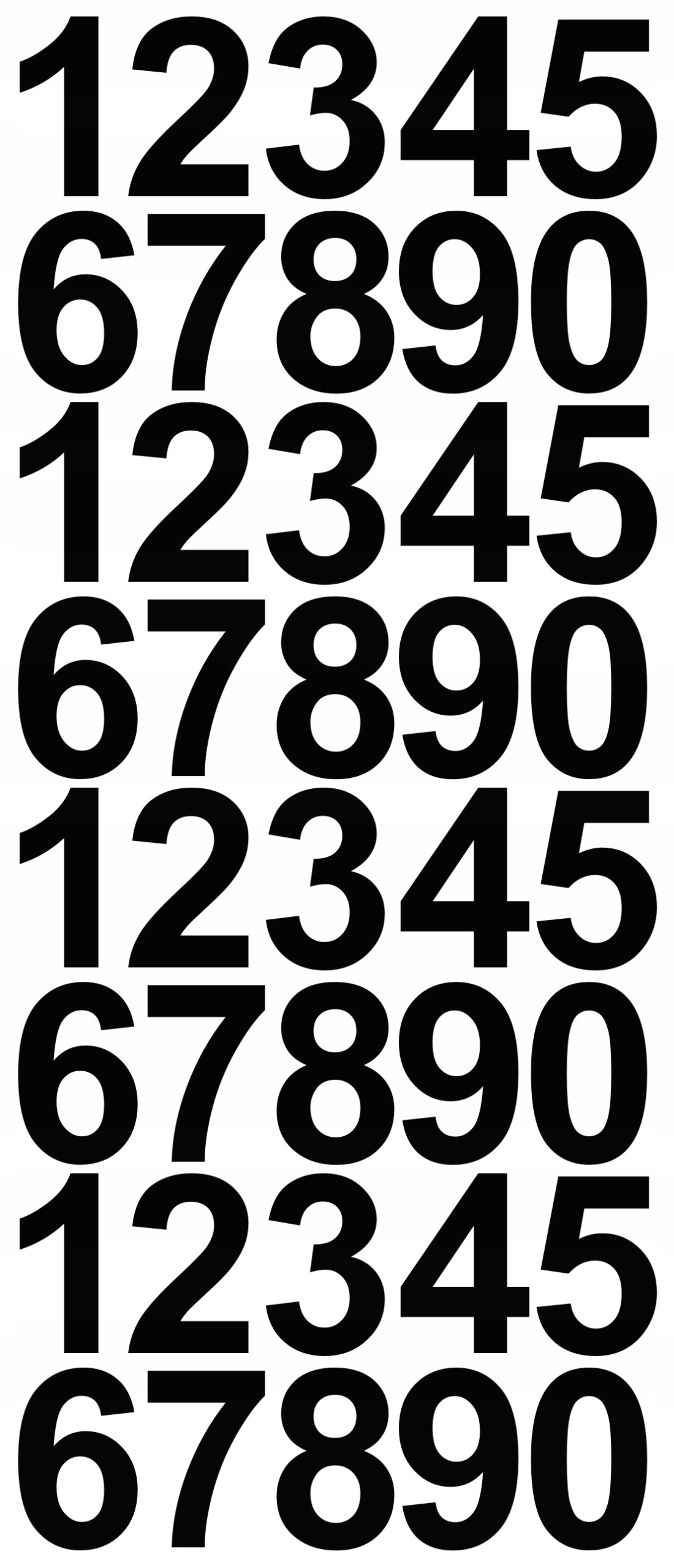 Cyfry samoprzylepne 5cm Naklejki Czarne. 40szt. • Cena, Opinie • Litery ...