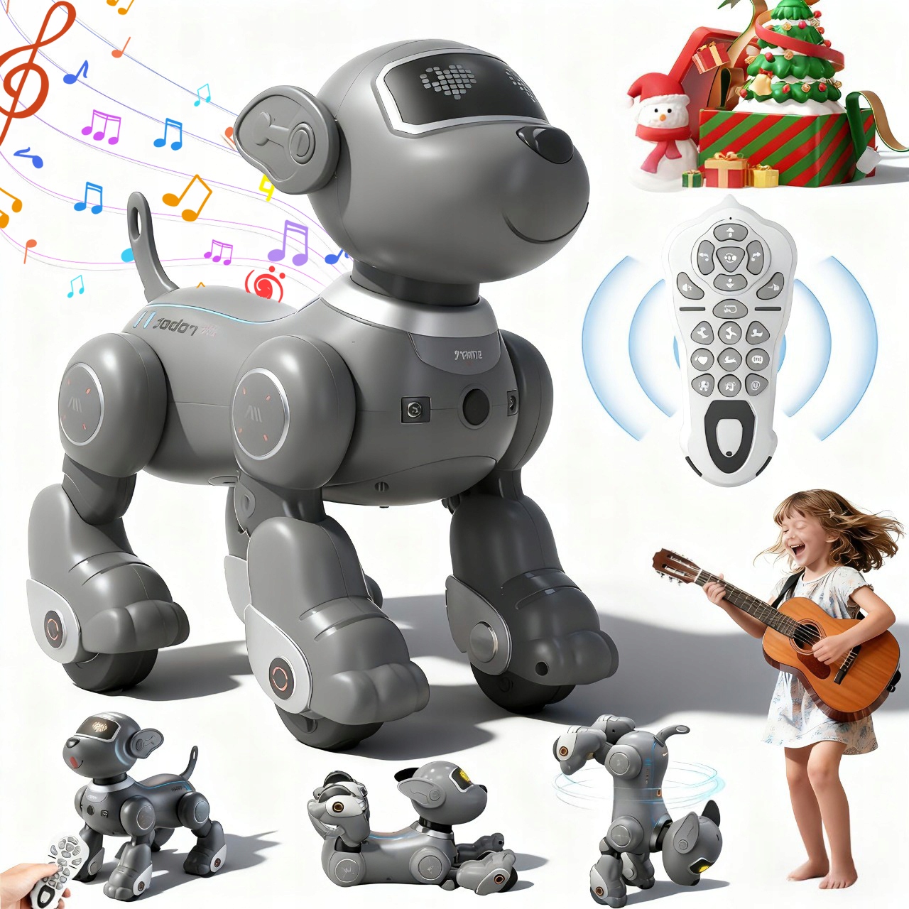 INTERAKTIVNÍ ROBOTICKÝ PES PROGRAMOVATELNÝ STEM 2.4GHZ OVLÁDANÝ DOTYKEM ...