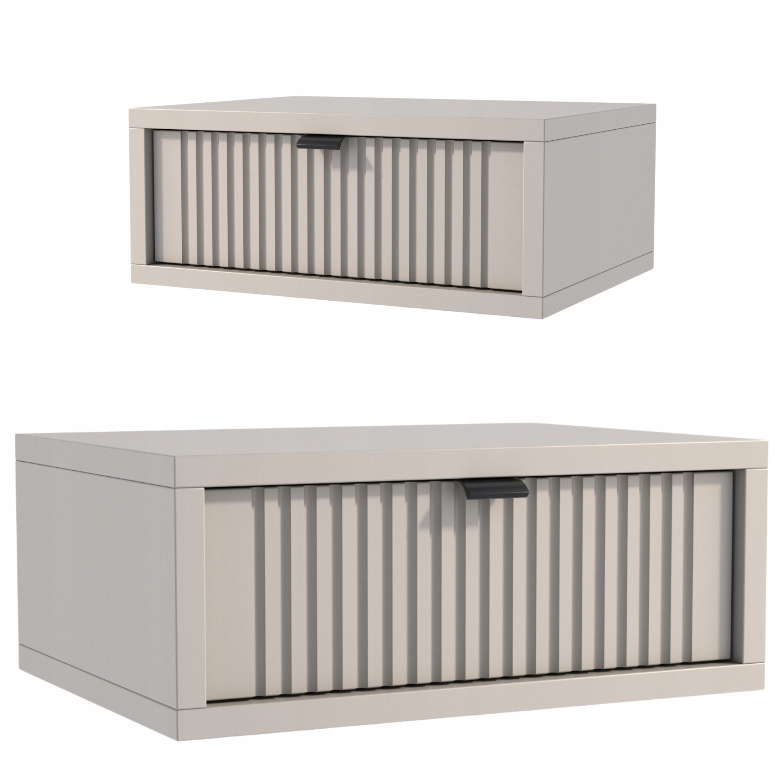 SZAFKA NOCNA WISZĄCA DO SYPIALNI KASZMIR RYFLOWANA SZUFLADA MONTAŻ ...