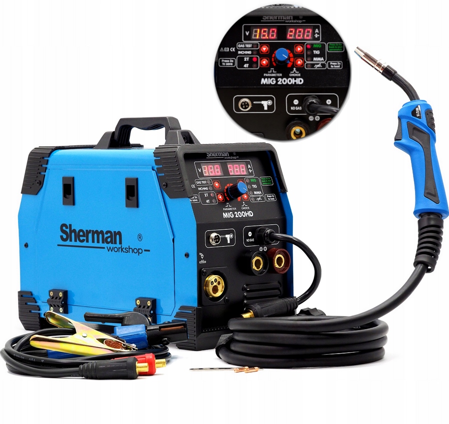 SPAWARKA SHERMAN 200HD MIG 200 HD MMA TIG 200A 230V 3W1 PÓŁAUTOMAT ...
