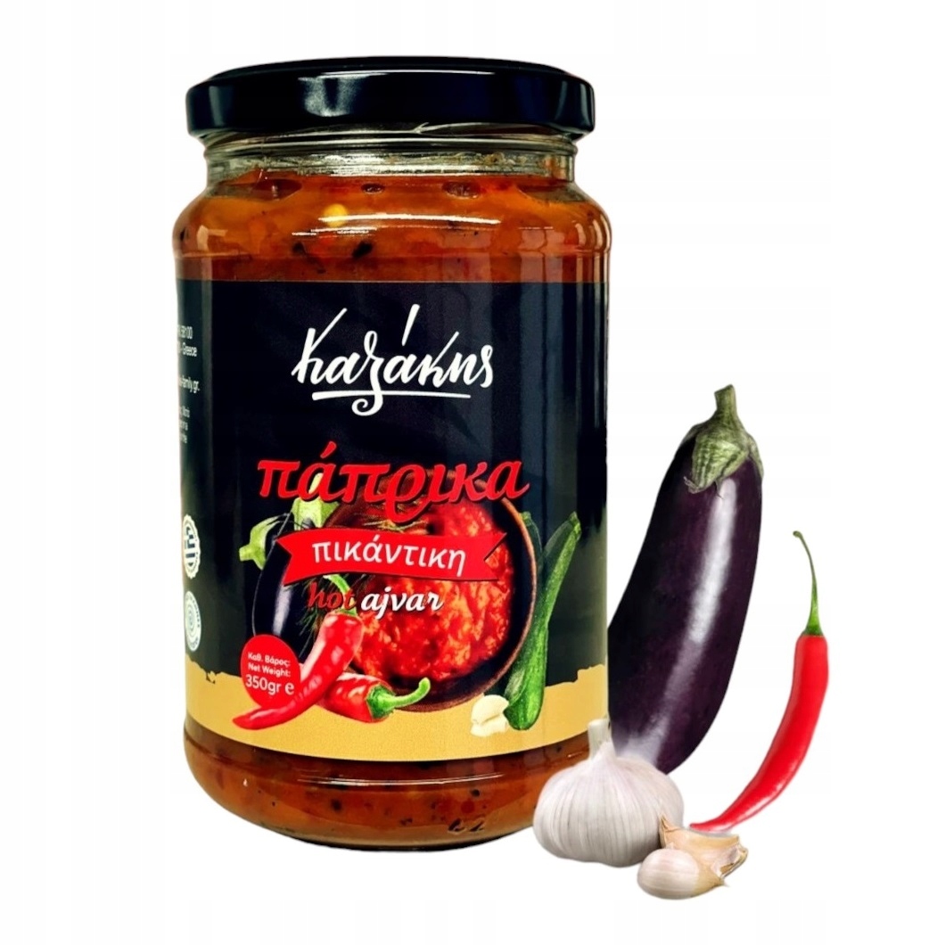 Domáca papriková omáčka ajvar pikantná Kazakis 350g Grécko - Allegro