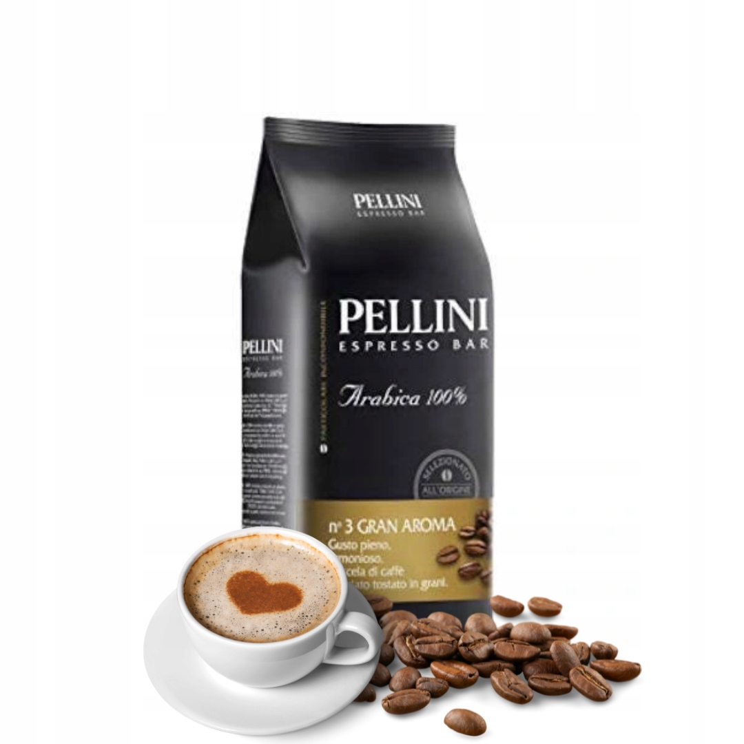 Kawa ziarnista Arabica Pellini Gran Aroma NO.3 1000 g (8001685128142) • Cena, Opinie • Kawa ...