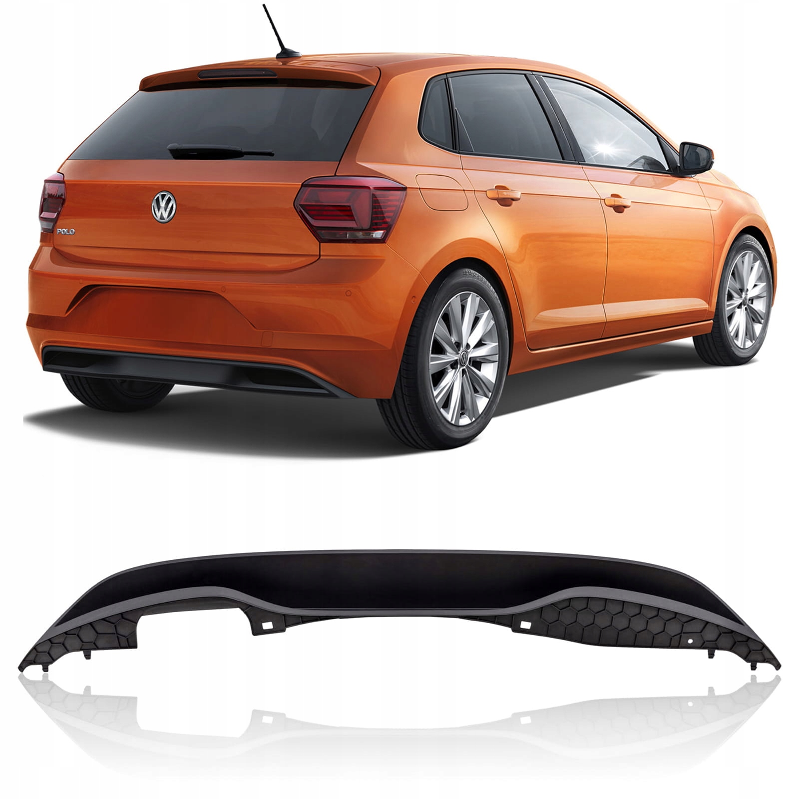 VOLKSWAGEN POLO MK6 VI AW DYFUZOR ZDERZAKA TYLNEGO 5905226003017 za 113 ...