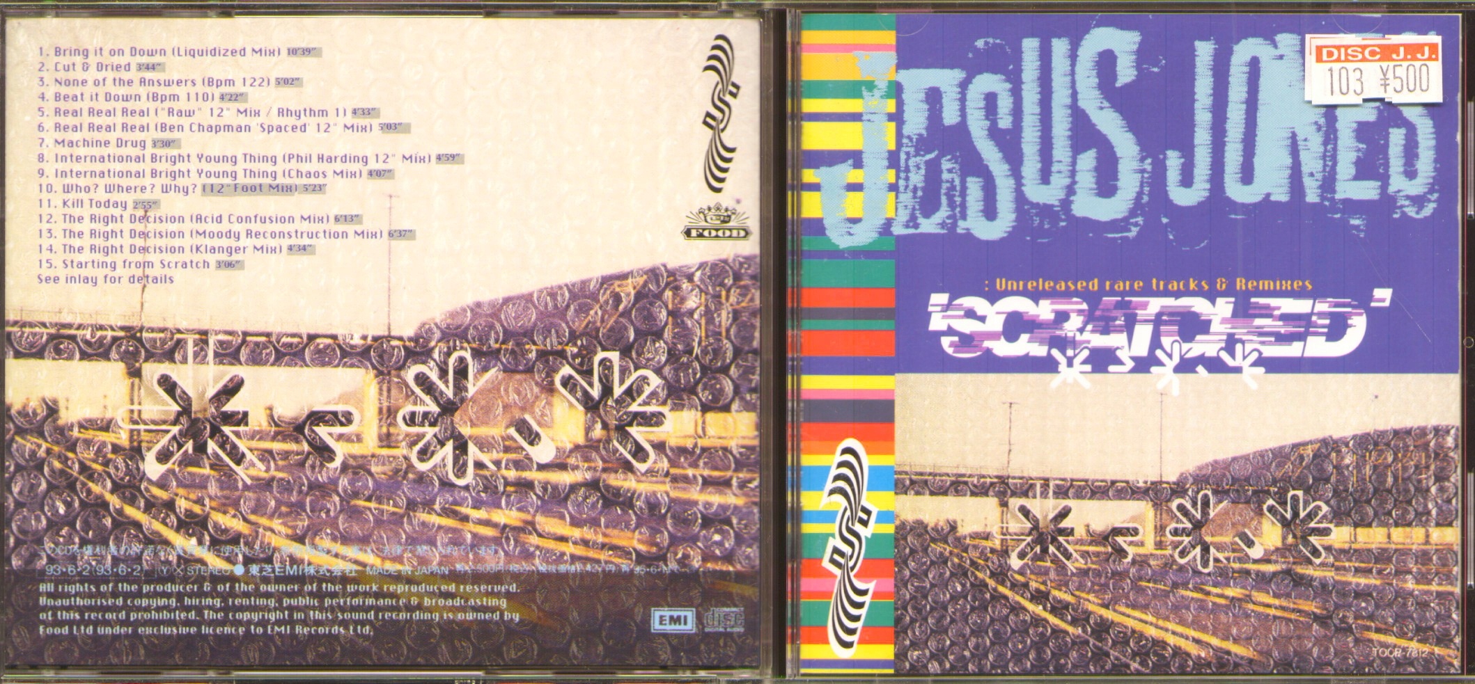 Jesus Jones Scratched: Unreleased Rare Tracks & Remixes Japan ...