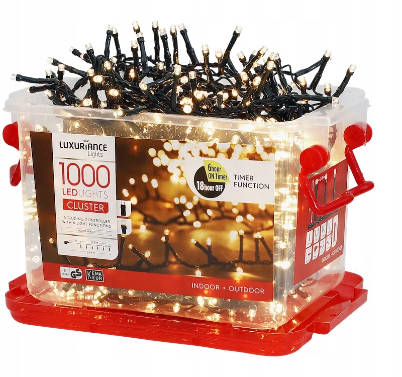 LAMPKI CHOINKOWE 1000 LED 20M ZEWNĘTRZNE WEWNĘTRZNE ŚWIATEŁKA ...