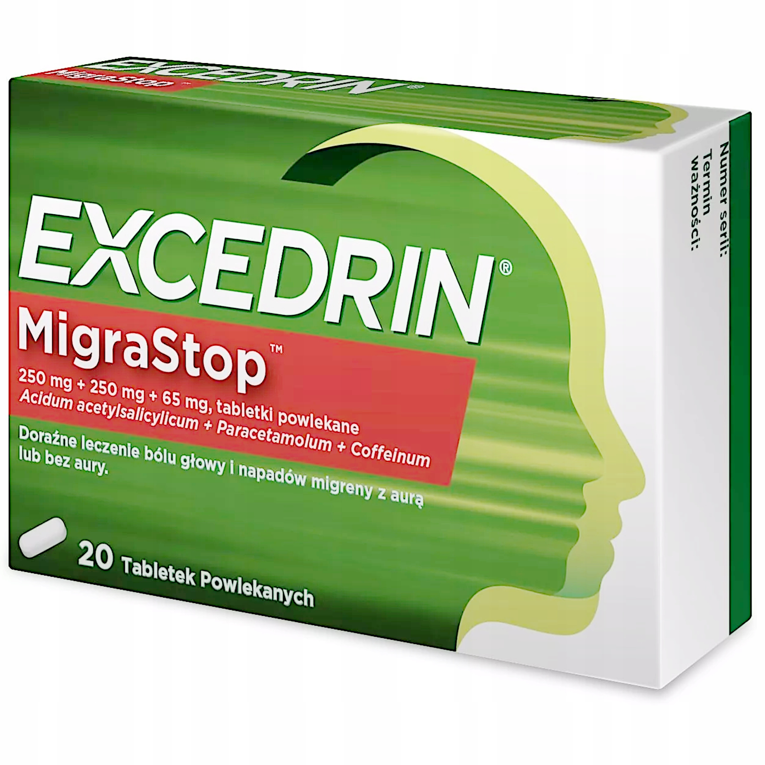 Excedrin Migra Stop na bóle głowy migrenę 20 tabl. (5909990765539 ...