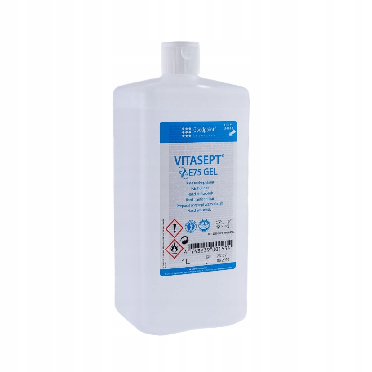 Preparat Antyseptyczny na Bazie Alkoholu, w Żelu: Vitasept E75 GEL (1 ...