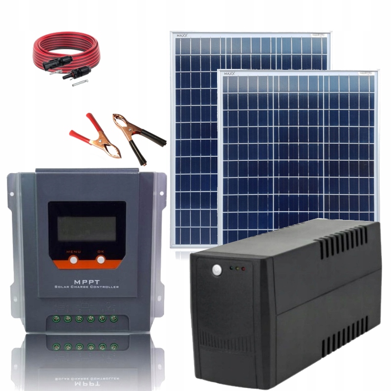 Zestaw solarny Panel Słoneczny 220W +MPPT KAMPER (5903760240431) • Cena ...