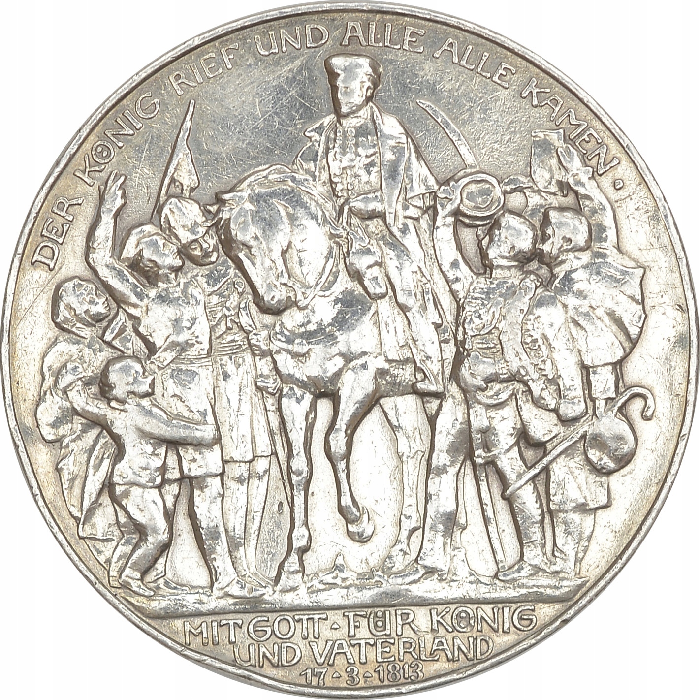 8.db.PRUSY, 3 MARKI 1913 100 R.WEZWANIA NARODU • Cena, Opinie • Niemcy 17367101583 • Allegro