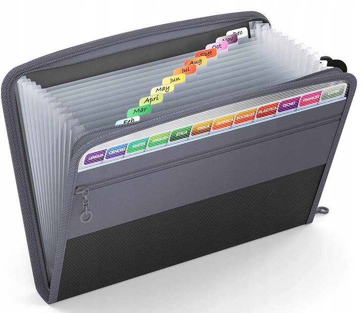 ORGANIZER Z PRZEGRODAMI TECZKA SKŁADANA NA DOKUMENTY • Cena, Opinie - Allegro