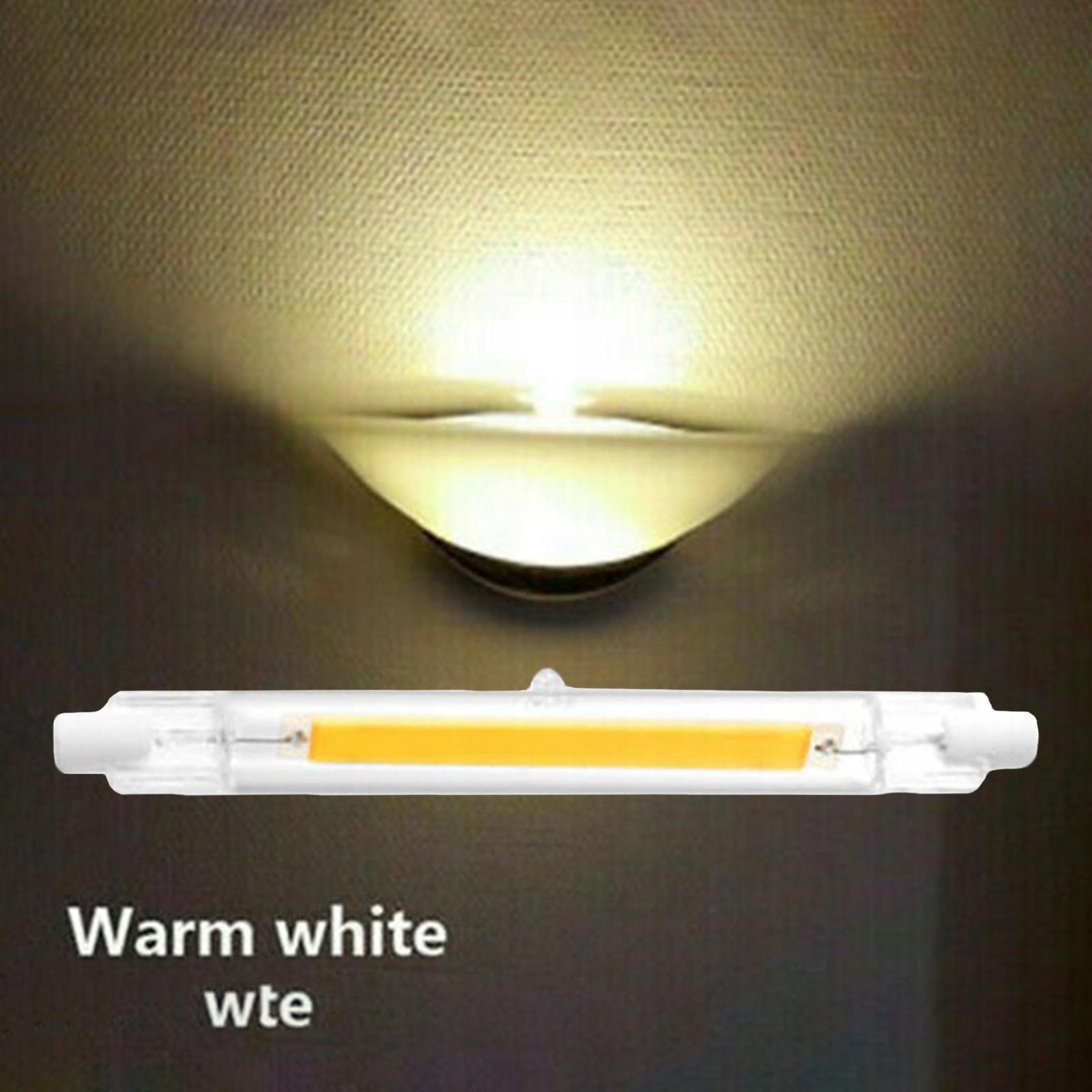 118mm J118 LED R7S Glass Tube COB Bulb, Halogen Floodlight Replacement ...