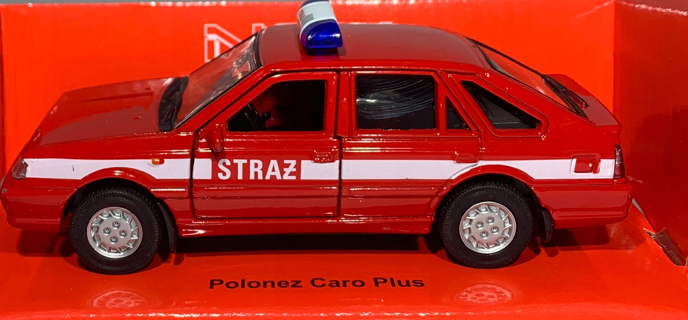 Polonez Caro Plus czerwony STRAŻ 1:34 Welly 43613 (5900360008843 ...