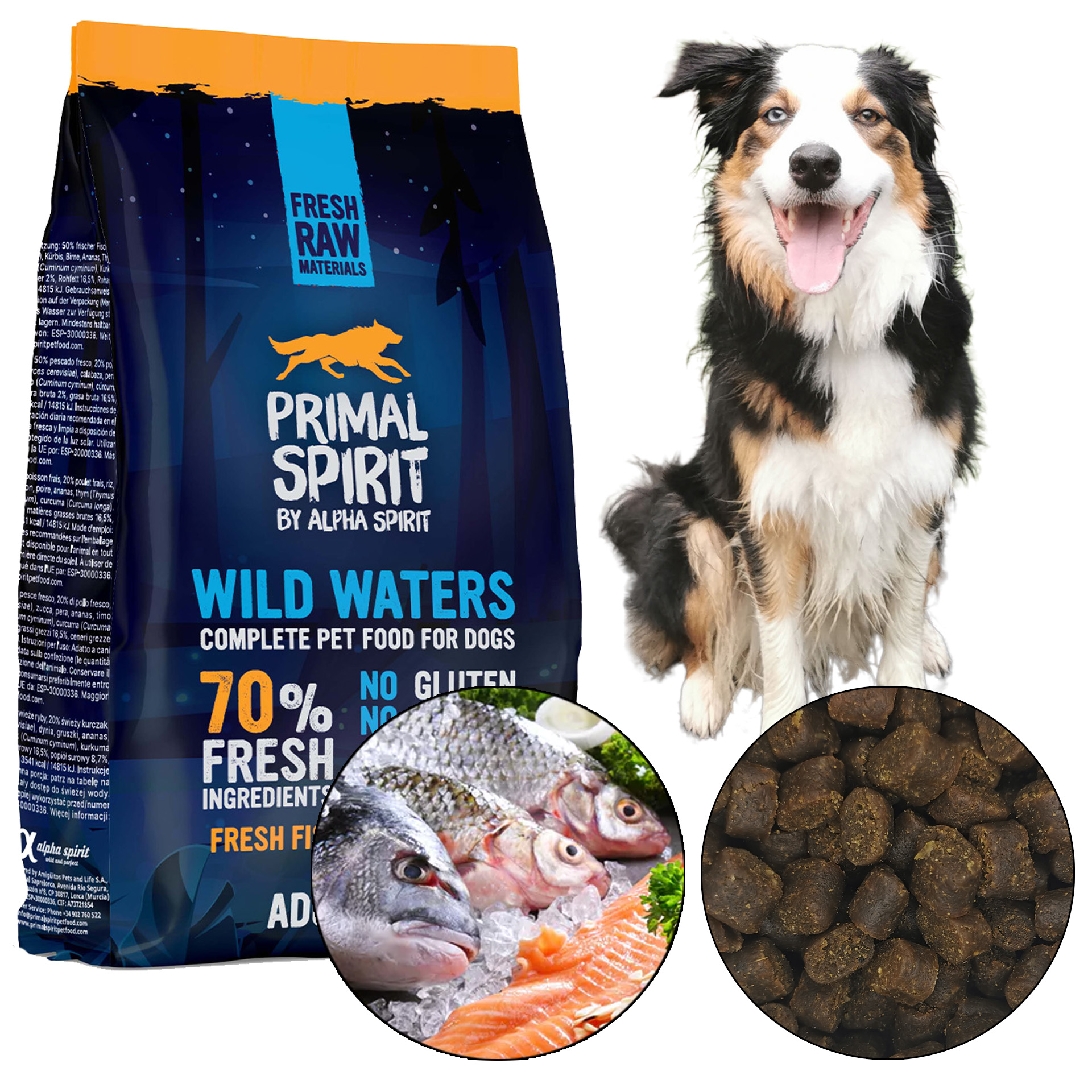 PRIMAL SPIRIT WILD WATERS 1KG Miękka Karma dla Psa (8436586310875 ...