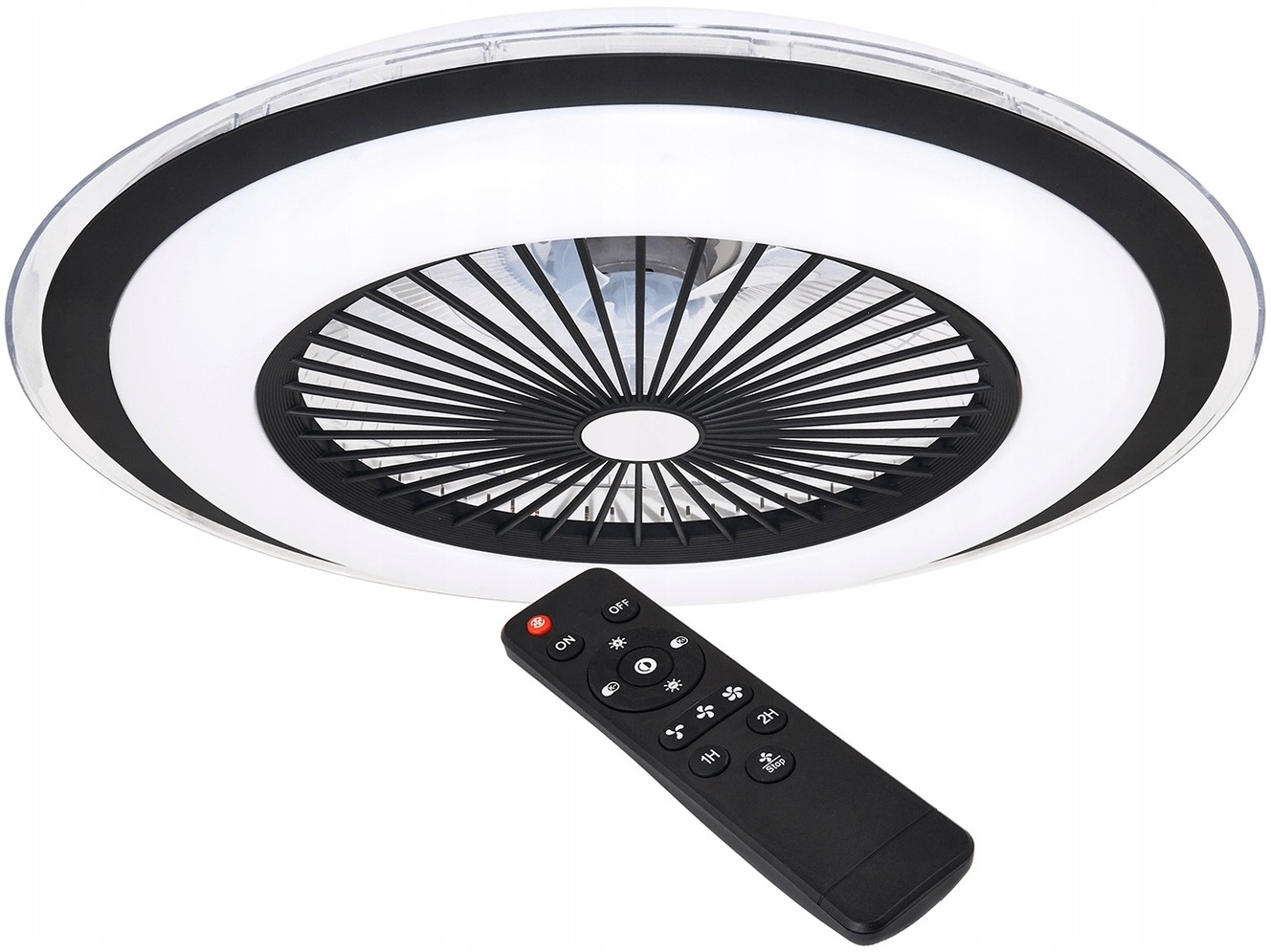 LAMPA SUFITOWA PLAFON LED Z WENTYLATOREM + PILOT 13815746144 - Allegro.pl