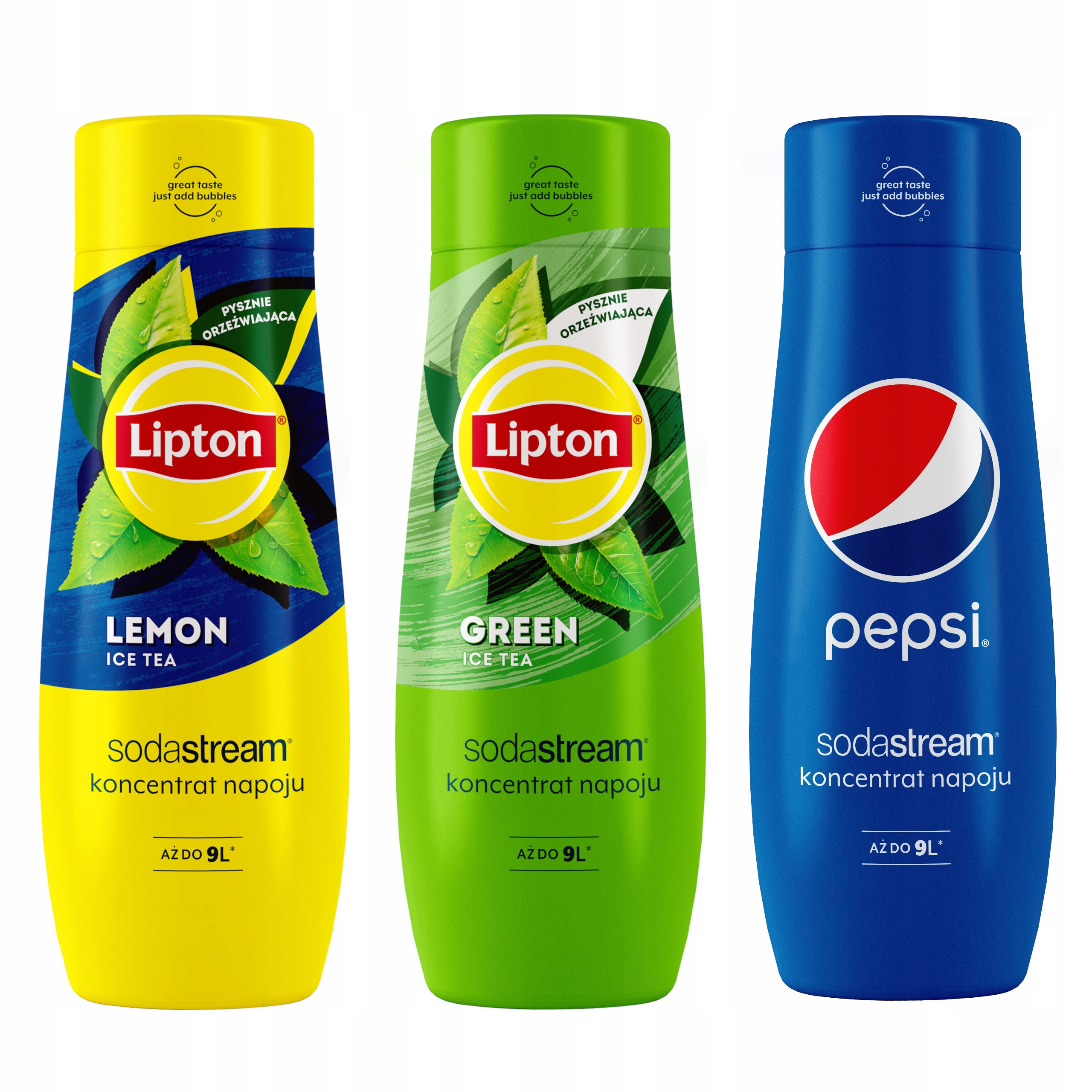 Syropy SODASTREAM do wody Lipton Lemon+Green+Pepsi 14092786308 - Allegro.pl