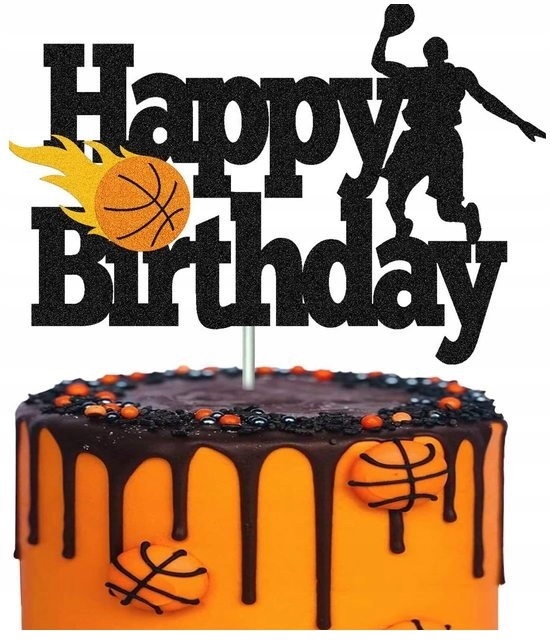 TOPPER NA TORT BASKETBALL KOSZYKÓWKA BROKAT SUPER! NBA (5905908322801 ...