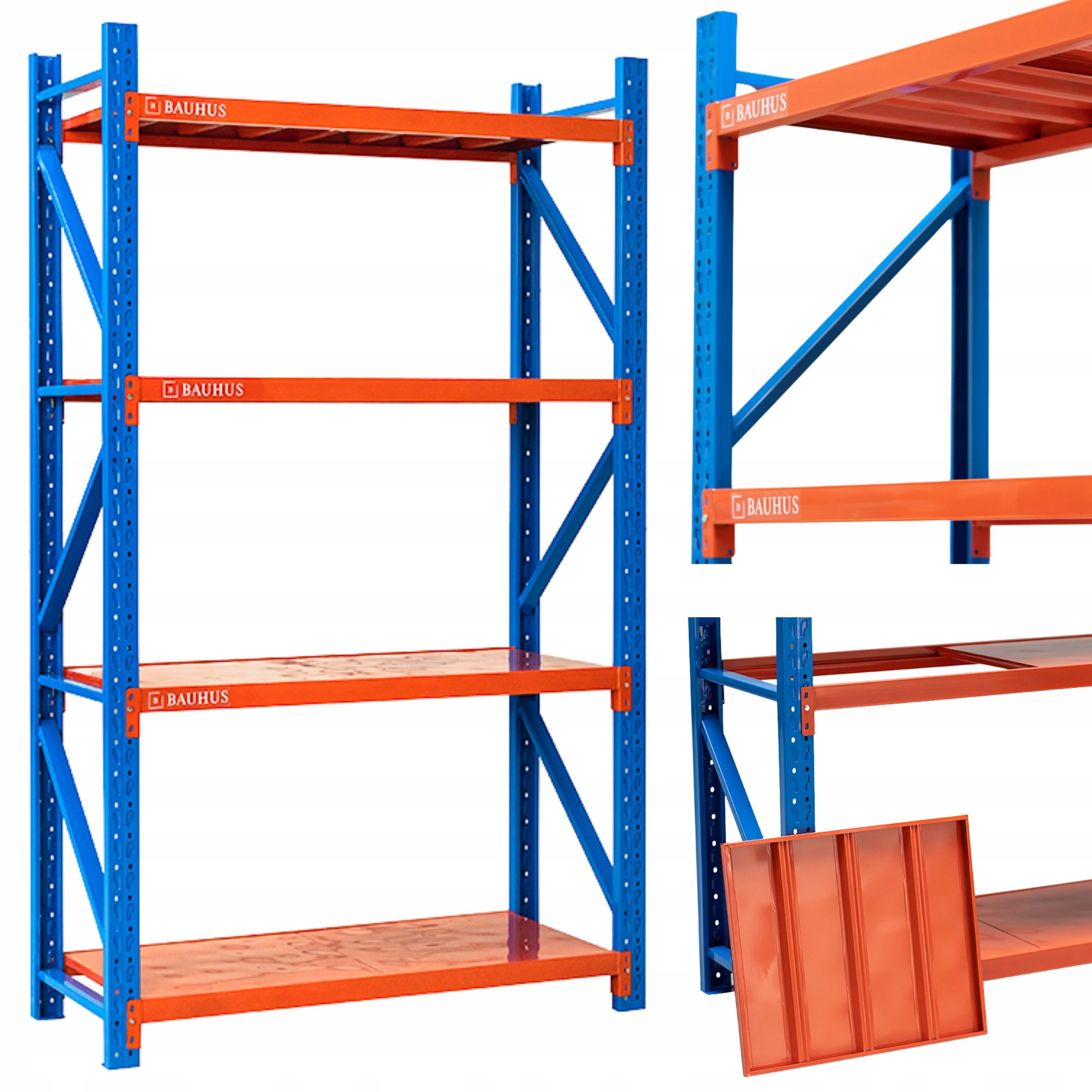 Regał METALOWY magazynowy warsztatowy 4-PÓŁKOWY 1200KG bazowy 250x150 ... Regał METALOWY magazynowy warsztatowy 4-PÓŁKOWY 1200KG bazowy 250x150 ...
