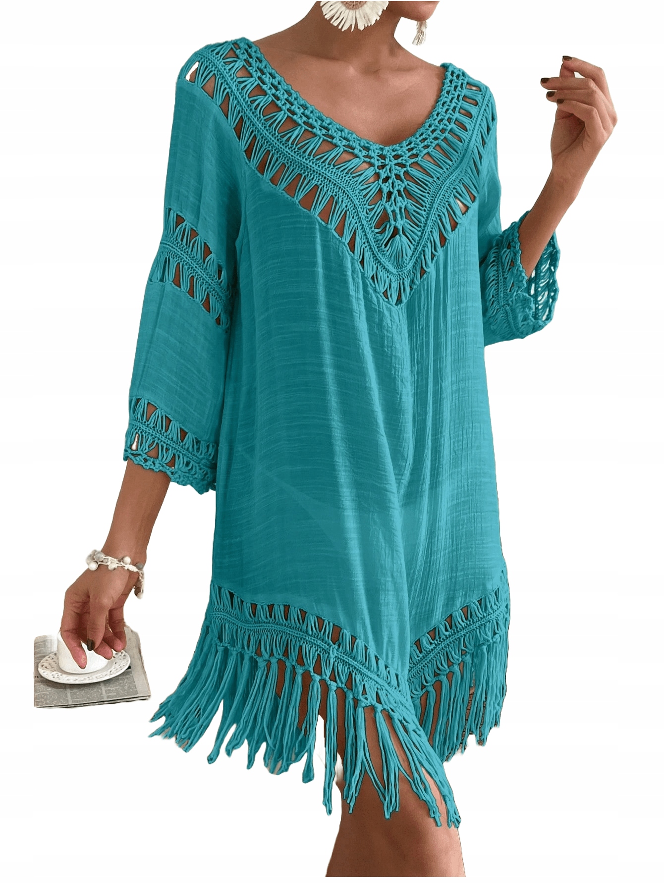 ELEGANCKA SUKIENKA DAMSKA PLAŻOWA NA CODZIEŃ WIZYTOWA ZWIEWNA LUŹNA ...