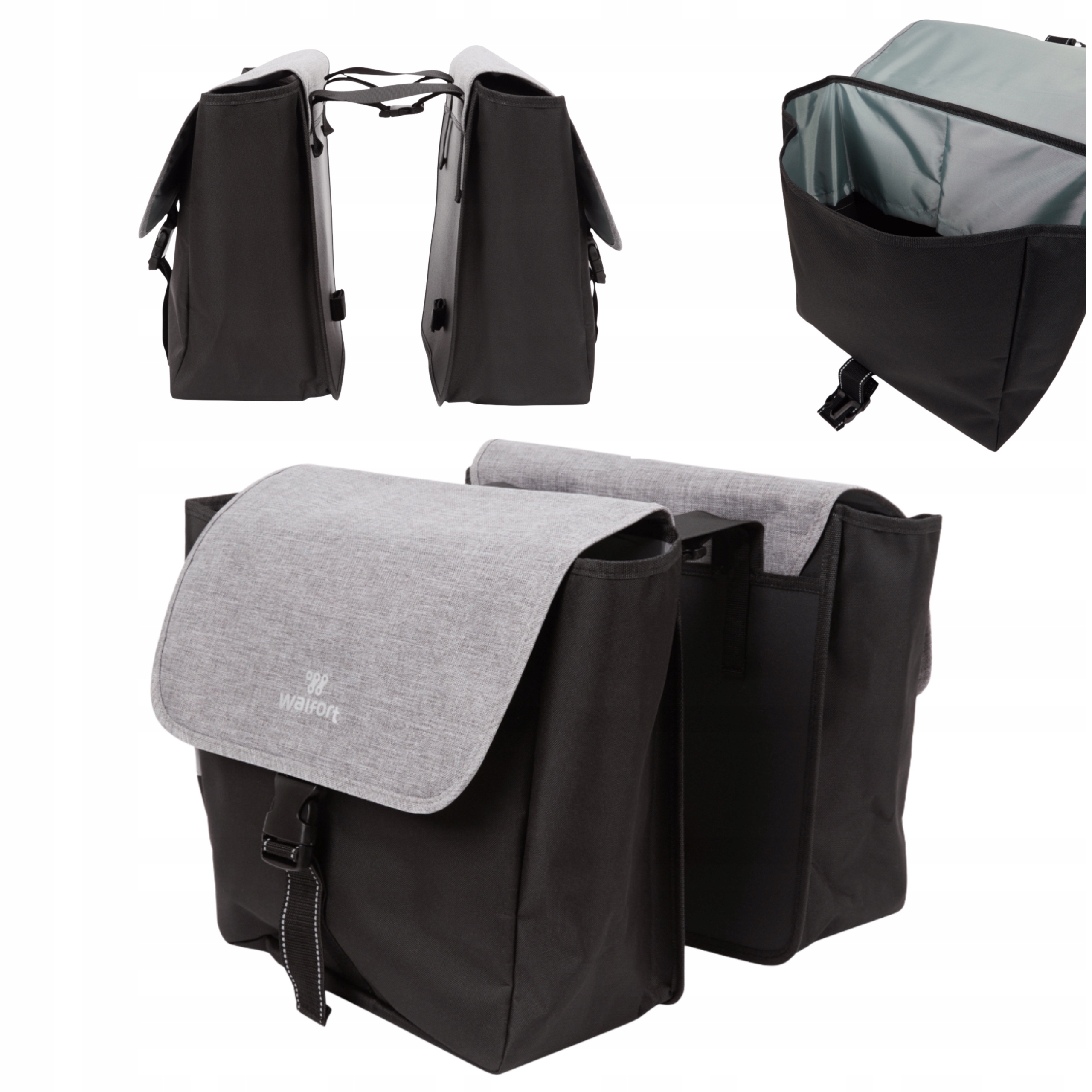 WODOODPORNA PODWÓJNA TORBA NA ROWER BAGAŻNIK ROWEROWA WYTRZYMAŁA DUŻA ...