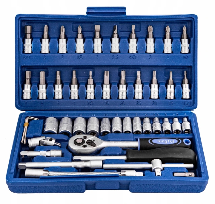 ZESTAW KLUCZY NASADOWYCH KLUCZE NASADOWE TORX 46EL ZESTAW NASADKI PŁASKIE KRZYŻOWE TORX za 109 ...