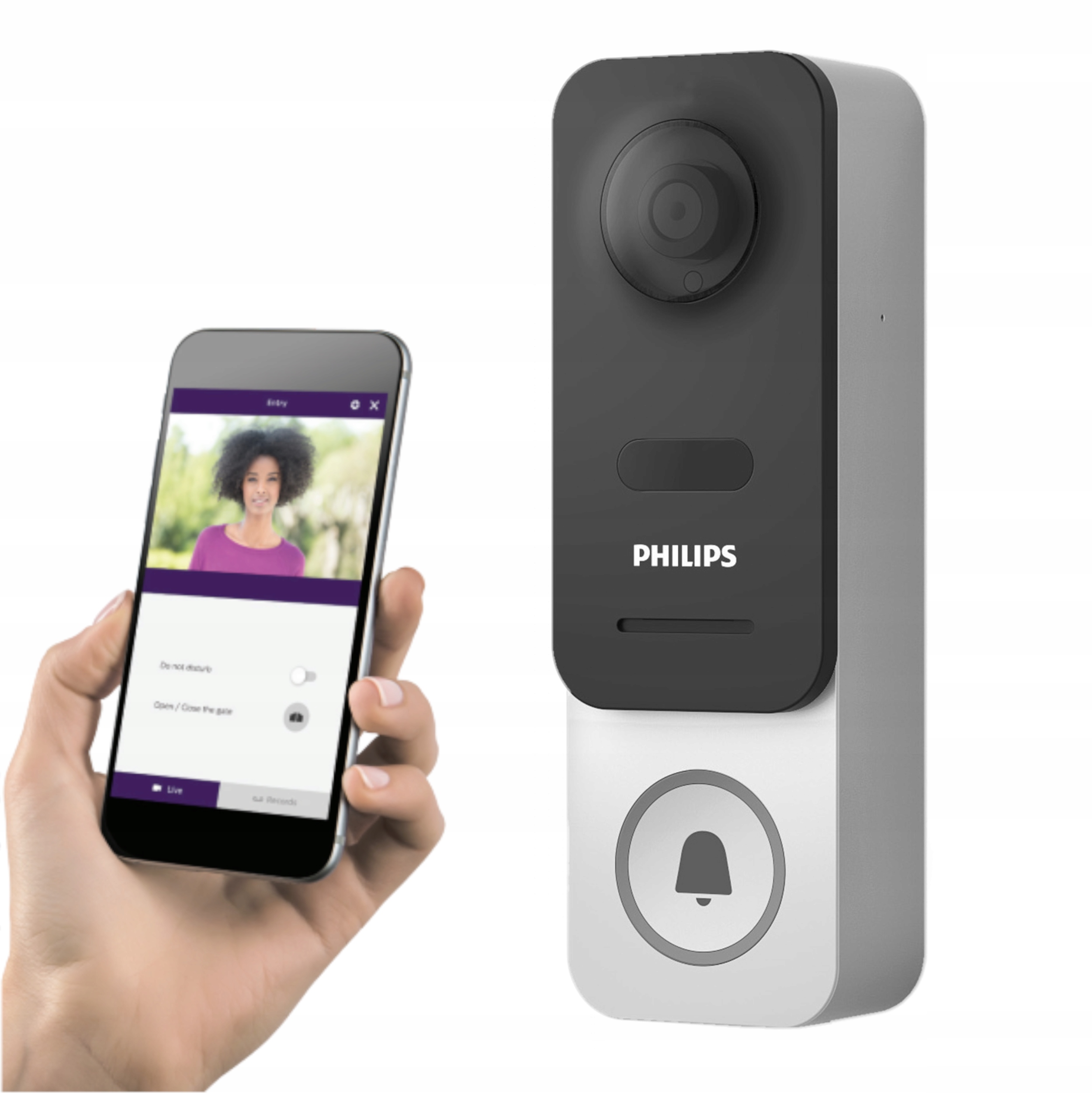 WIDEODOMOFON DOMOFON DZWONEK BEZPRZEWODOWY WiFi APLIKACJA PHILIPS ...