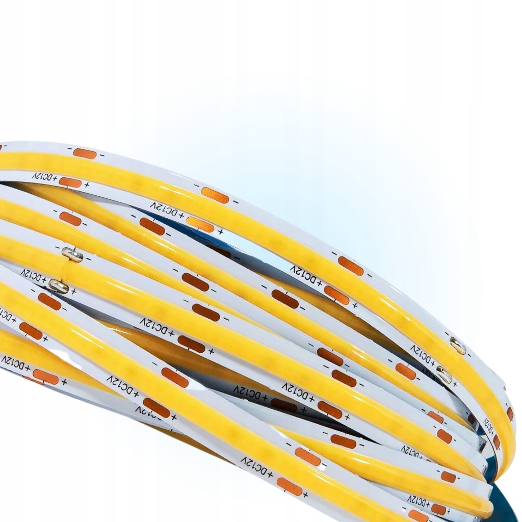 Taśma LED 12V IP20 bez silikonu COB 50W b.zimna ciągła linia 5m ...