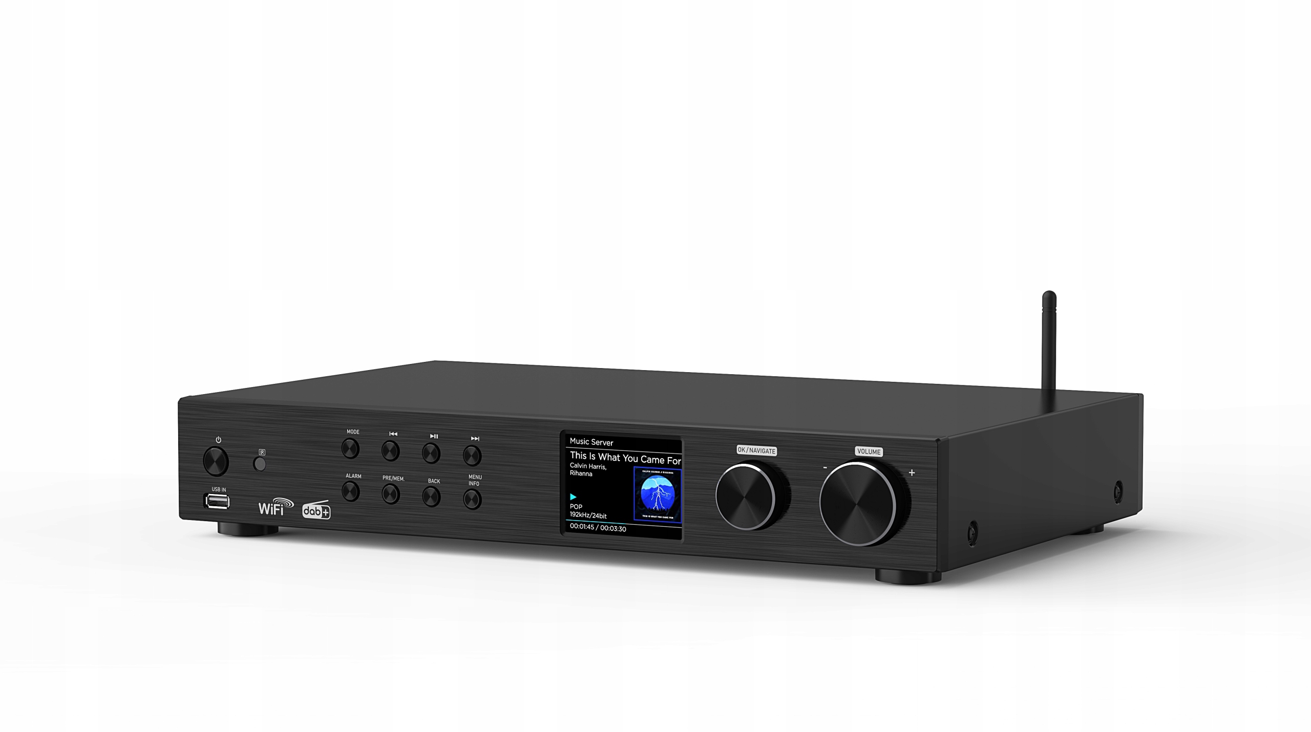 Tuner radiowy Maxxo TR05 cyfrowy czarny Bluetooth Wi-Fi z pilotem LCD ...