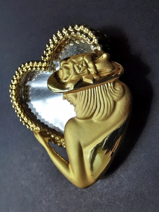 VINTAGE BROSZA ART DECO KOBIETA TAMARA LEMPICKY • Cena, Opinie ...