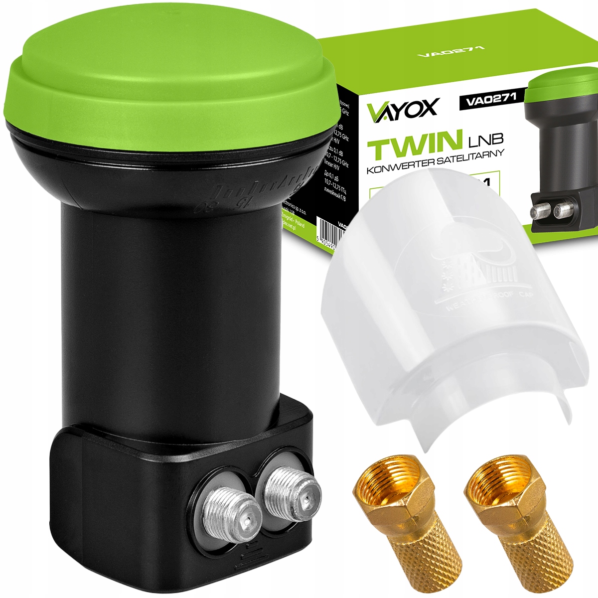 Konwerter twin (podwójny) Vayox Konwerter satelitarny twin 2 wyjścia VA0271 - Sklep, Opinie ...