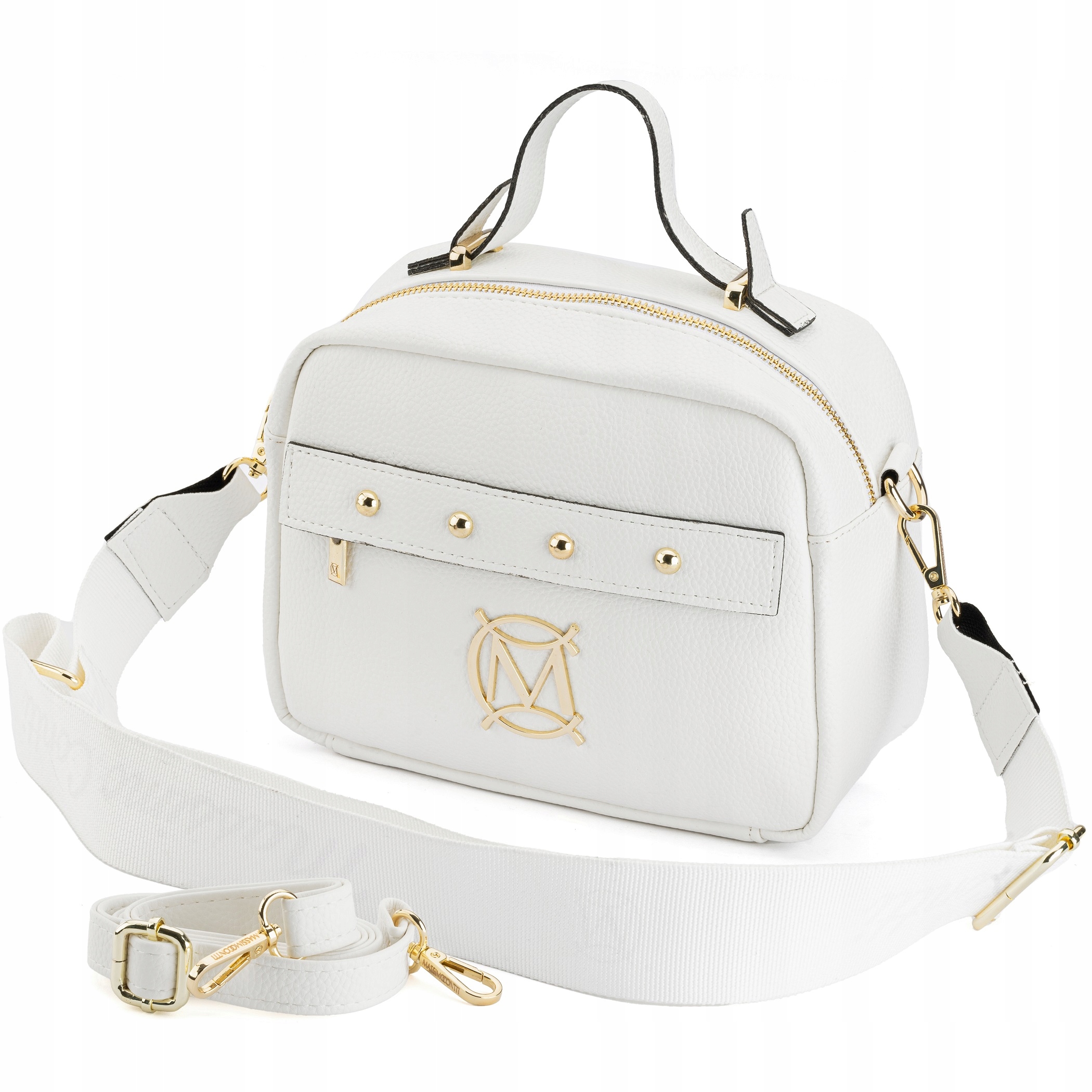 TOREBKA DAMSKA LISTONOSZKA MASSIMO CONTTI KUFEREK NA RAMIĘ Z PASKIEM BIAŁA (5905723205341 ...