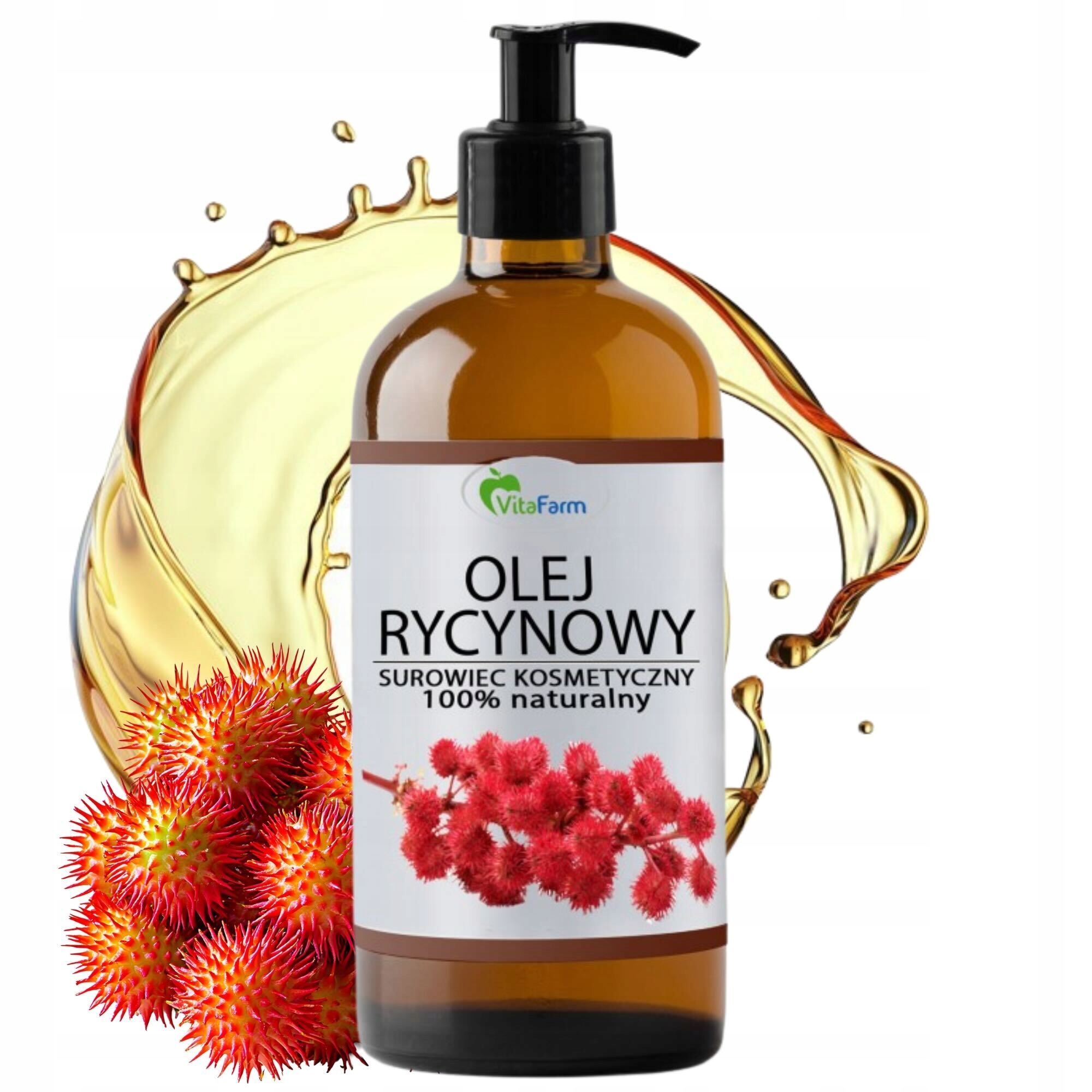 Vitafarm Olej rycynowy nierafinowany 100% 1 Litr (5902273244295) • Cena, Opinie • Olejki ...