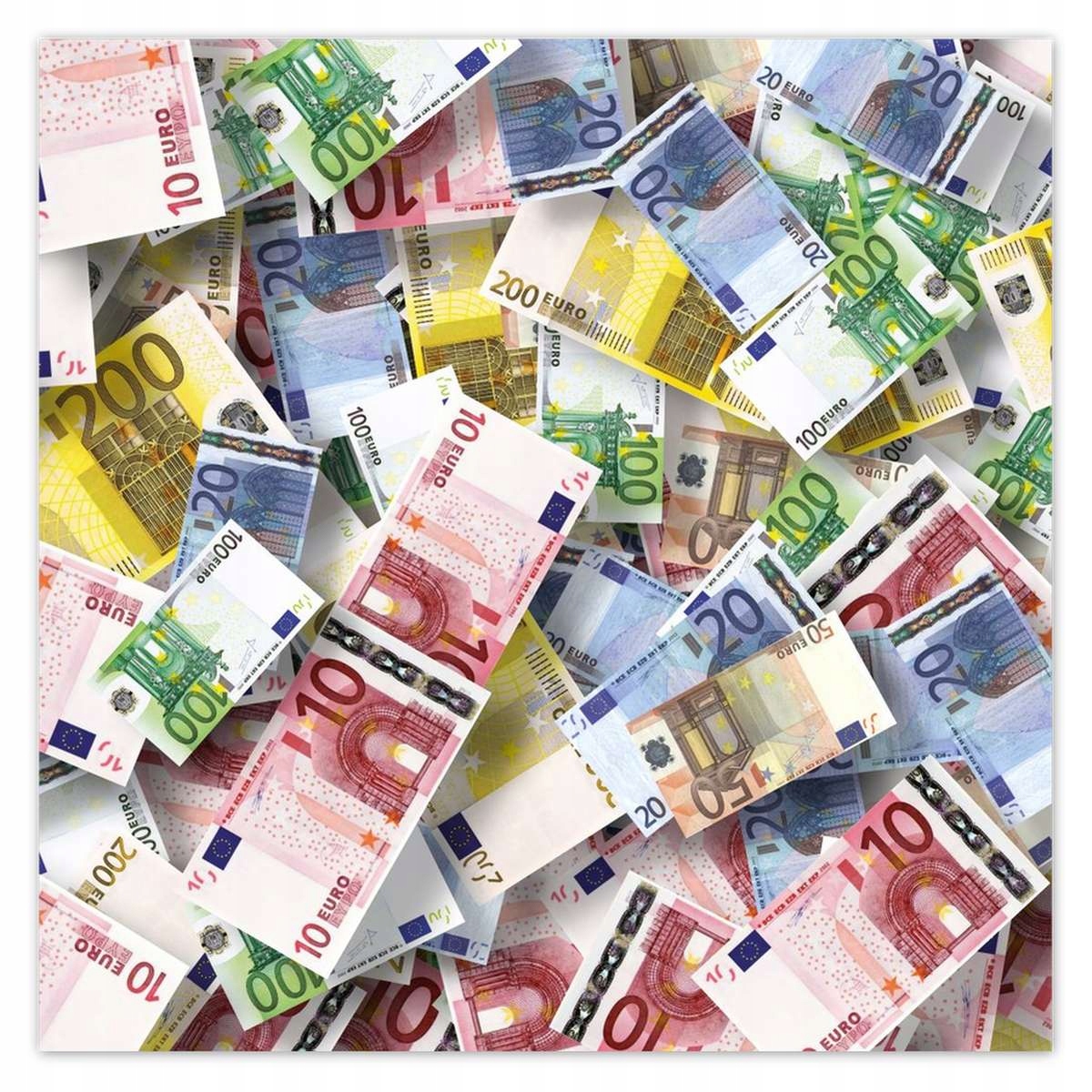 Samolepky 100x100 Hodně peněz Pokladna EURO za 393 Kč - Allegro