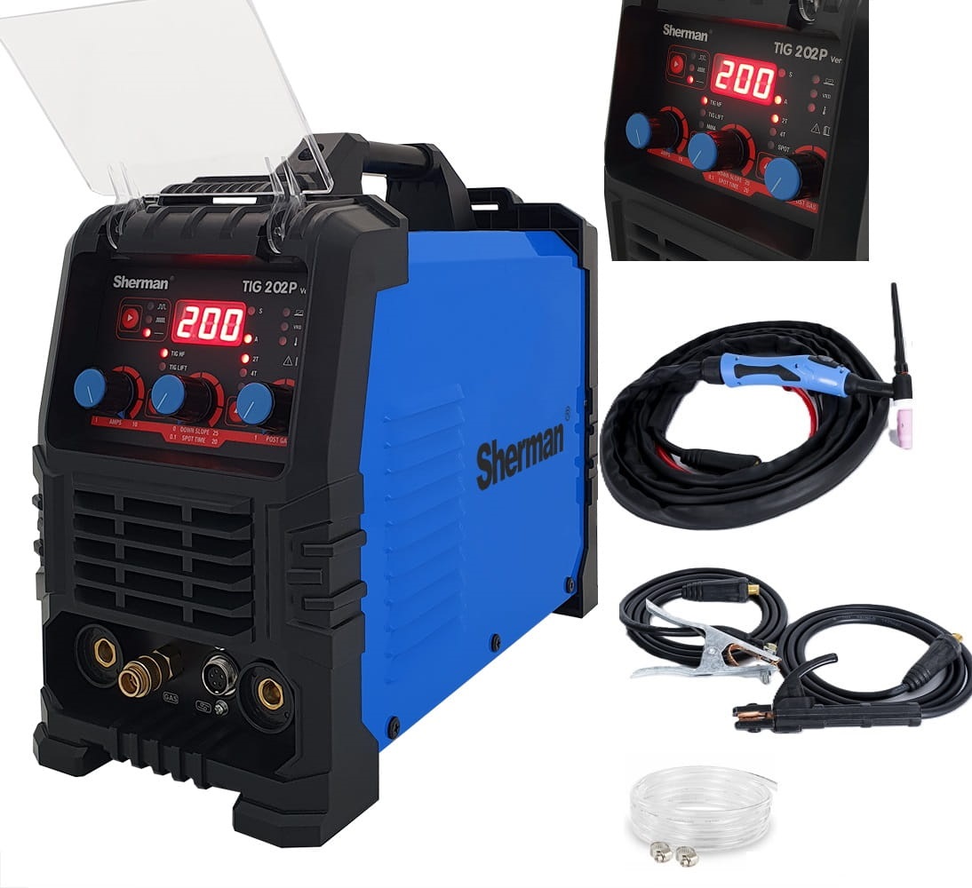 Spawarka TIG Sherman 200A DC HF MMA zestaw IGBT (5903686611100) • Cena, Opinie • Spawarki ...