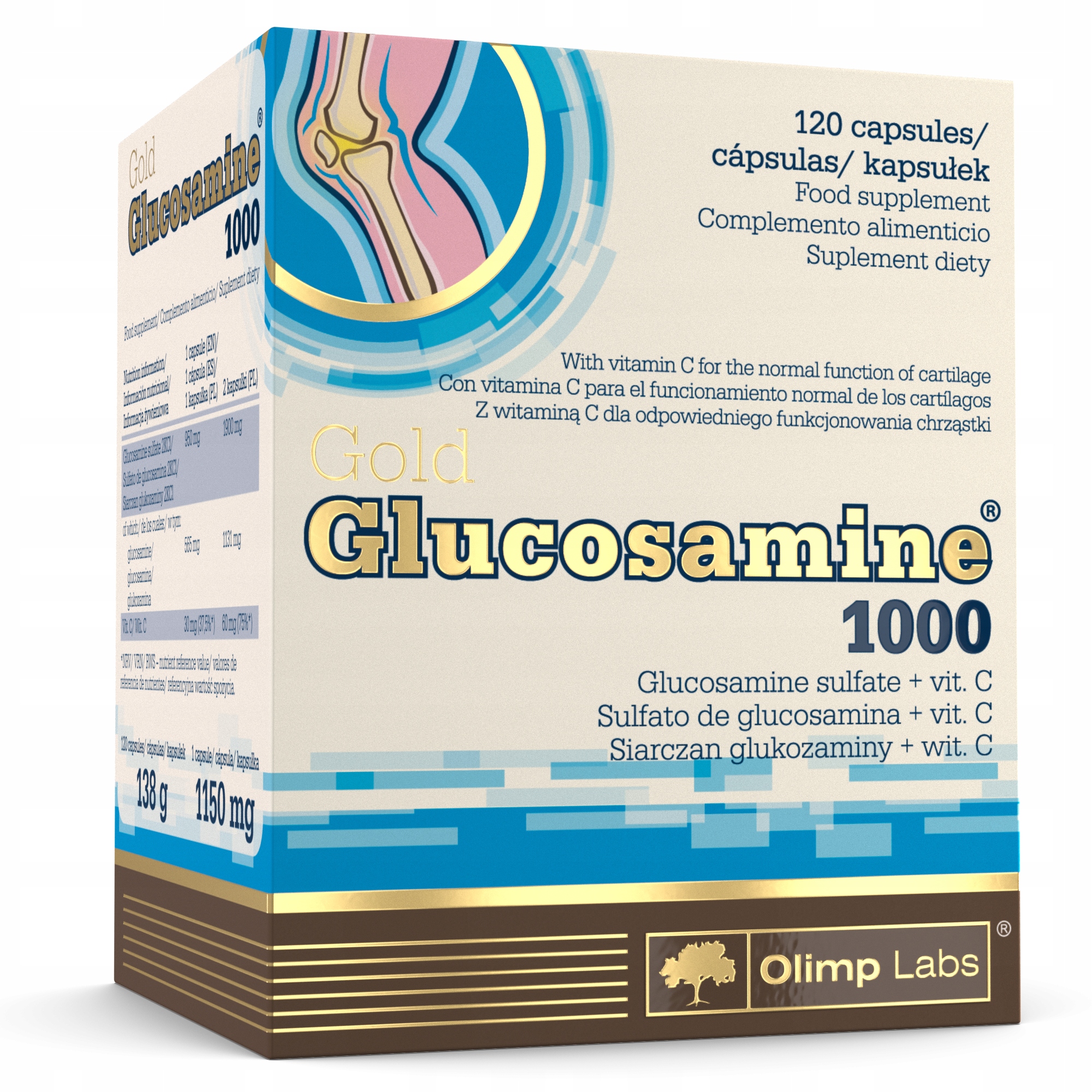 OLIMP GLUCOSAMINE GOLD 120kaps MOCNE KOŚCI I STAWY (5901330013331 ...