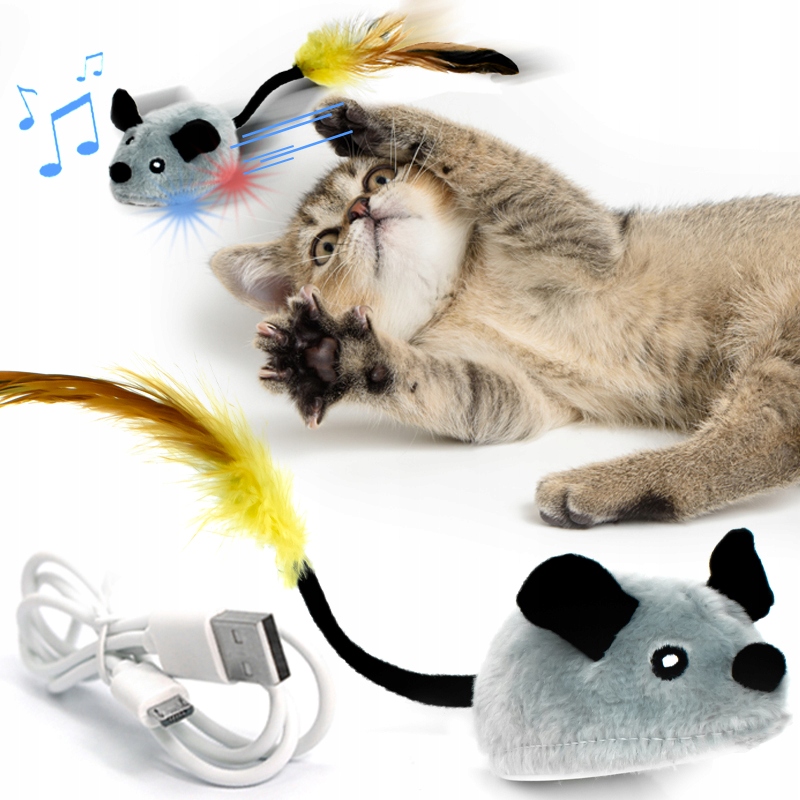 Zabawka interaktywna dla kota Decorya Interaktywna zabawka mysz dla kota (5904194689063) • Cena ...