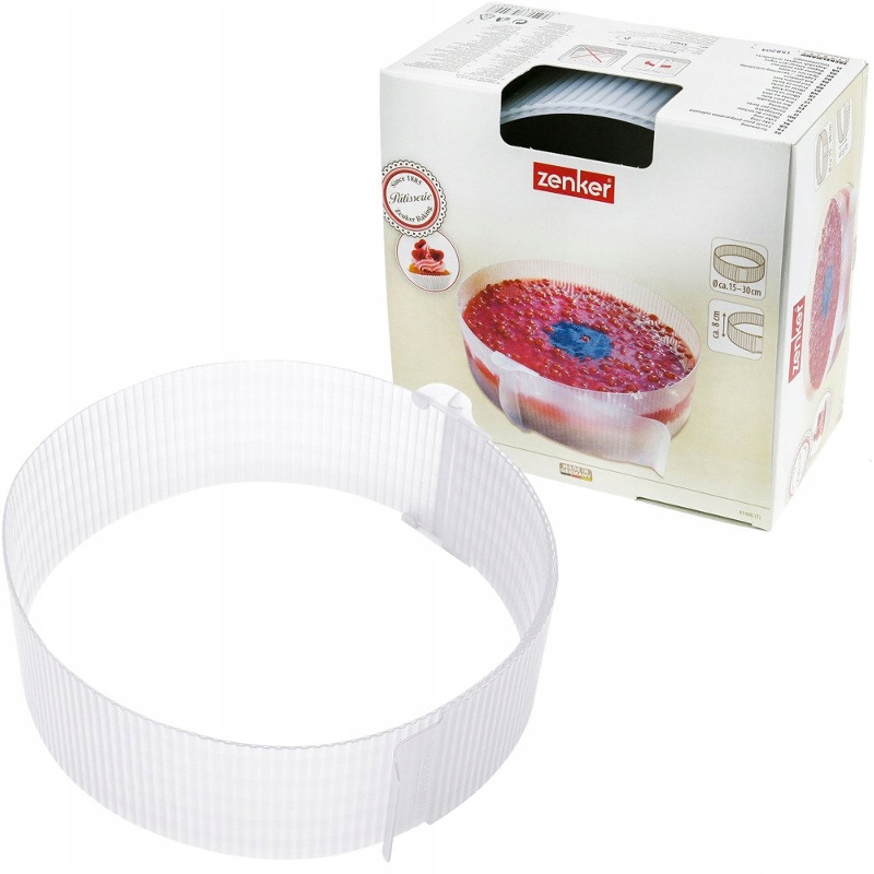 Regulowana obręcz do tortów 15-30cm Opaska ZENKER (4008033434003 ...